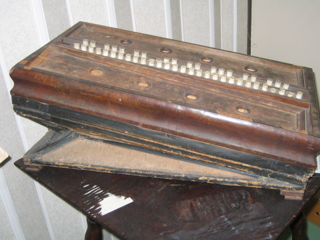 Irish melodeon player in New York - 1885